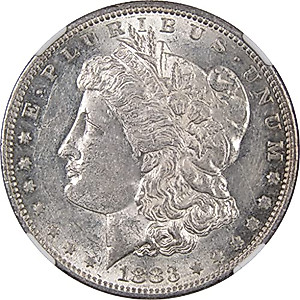 1883 S Morgan Dollar AU 58 NGC 90% Silver US Coin SKU:I3027