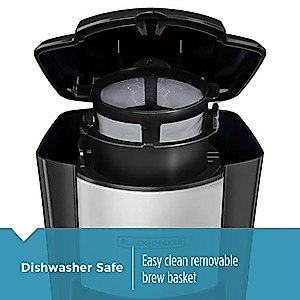 BLACK+DECKER Single Serve Coffeemaker,0.47 Liters, Black, CM618