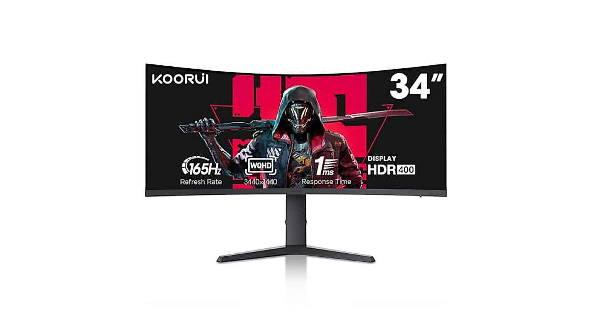 KOORUI 34" Ultrawide Gaming Monitor - Immersive 165Hz