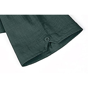 Maiyifu-GJ Men's Short Sleeve Beach Shirts Lightweight Summer Button Down Shirt Plain Tropical Holiday T Shirt with Pocket (Grey,3X-Large)