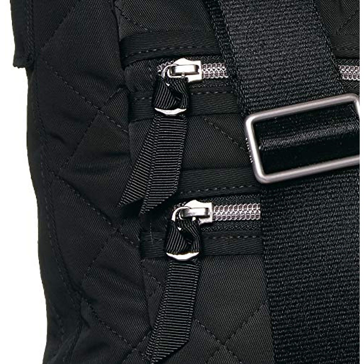 Vera Bradley Women's Performance Twill Triple Zip Hipster Crossbody Purse, Black, One Size