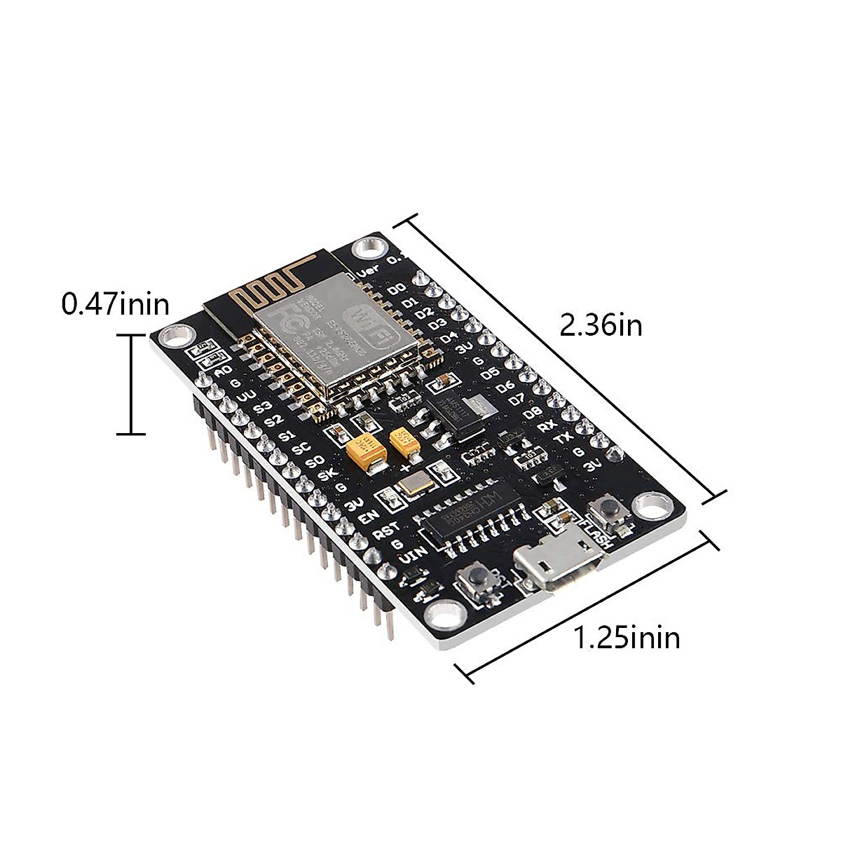 ACEIRMC 3pcs ESP8266 Serial Wireless Module CH340 NodeMcu ESP-12E V3 Lua WiFi Internet of Things New Version Development Board Compatible with Arduino IDE/MicroPython (3pcs)