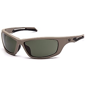 Venture Gear Howitzer Safety Glasses Tan Frame/Forest Gray Lens