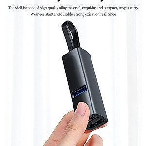 ACHORO Computer USB Hub – 3 USB Ports High Speed USB Ports – Aluminium Alloy USB 3.0 & 2.0 Laptop USB Hub- Extra USB Port for Mac and Pics - Portable Multi External USB Port Hub (USB HUB)