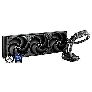 Arctic Liquid Freezer II 420 - Multi Compatible CPU AIO Water Cooler, Compatible with Intel & AMD, Efficient PWM Controlled Pump, Fan Speed: 200-1700 RPM (Controlled via PWM) - Black