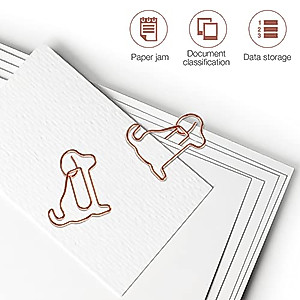 Kisangel 25pcs Colorful Paper Clips Animal Bookmark Clips Marking Clips Lovely Dog Shaped for Office School Supplies Party