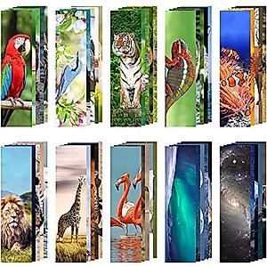 200 Pieces Animal Bulk Bookmarks for Kids - Cool Book Markers for Students - Vivid Cute Colorful Book Mark for Book Lovers to Help Read - Inspirational Paper Bookmarks Bulk for Adults Teenage Kids