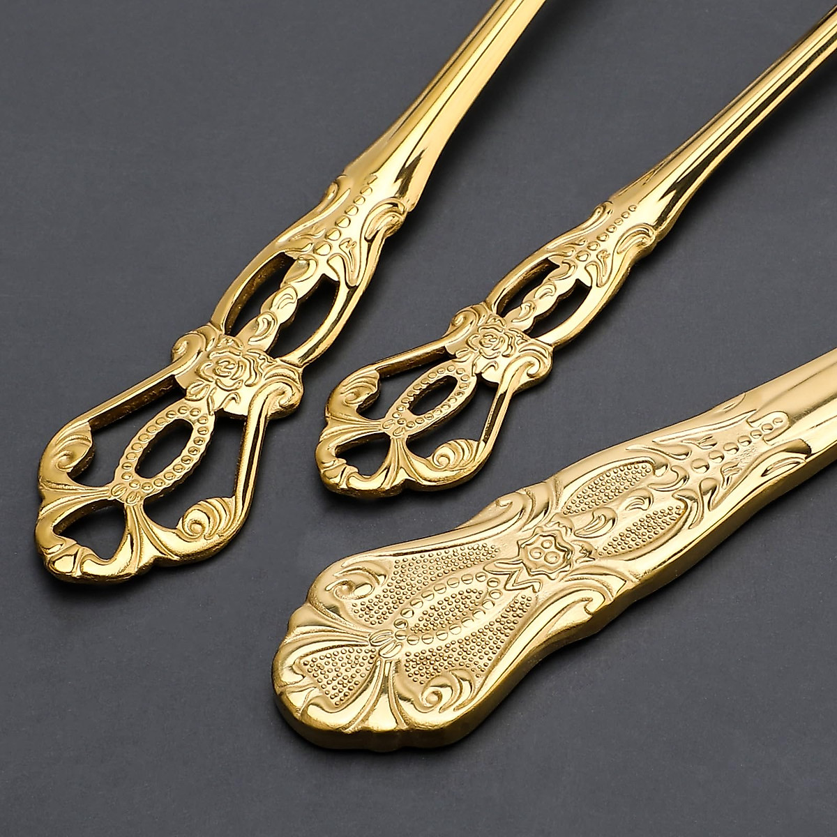 20 Piece Silverware Set Service for 4,Premium Stainless Steel Flatware Set,Mirror Polished Cutlery Utensil Set,Durable Home Kitchen Eating Tableware Set (Golden)