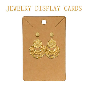Dohia Earring Display Cards with Bags 3.5x2.36 Inch Earring Display Holder Cards Blank Paper Cards Sturdy Earring Cards for Earrings Necklace Jewelry Displaying D2-SSNPK