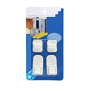 Psdndeww Wall Mount Remote Control Hanger 4 Pcs Self Adhesive Hook Set Holder