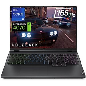 Lenovo Legion Pro 5i Gaming Laptop, 16" WQHD IPS 165Hz Display, GeForce RTX 4070, Intel 13th Gen i9-13900HX, 32GB DDR5 RAM, 1TB SSD, Webcam, 4-Zone RGB Backlit KB, Wi-Fi 6E, Windows 11 Home