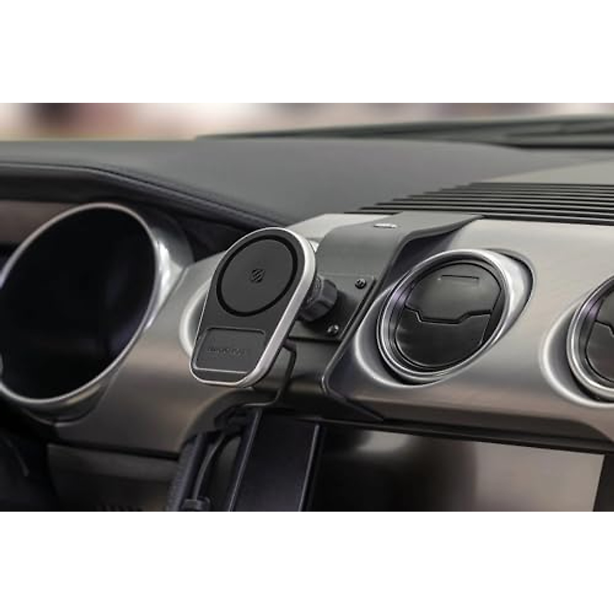 Scosche MPQ5AMPSPC-UB MagicMount Pro Charge5 15W MagSafe Wireless Charging Magnetic Cell Phone Car Mount with AMPS Mounting Plate Compatible with Scosche/ProClip Vehicle Specific Mount Bases