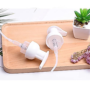 Soap Dispenser 250ml Clear Foaming Liquid Soap Dispenser Shampoo Lotion Shower Gel Hand Sanitizer Whipped Mousse Points Pump Bottle Lotion Dispenser (Color : Transparent) (White b)