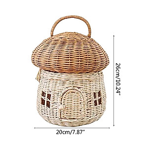yungluner for Creative Woven Bags Made by Rattan Durable Strong Not Easy to Break Attractive Shape Decoration to Improve Popularit Rattan Storage Baskets with Lid Organizer