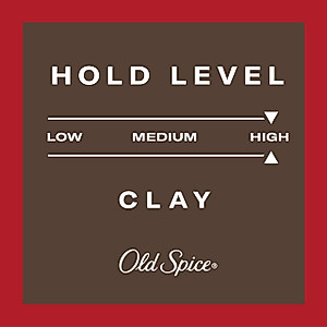 Old Spice High Hold Hair Styling Clay for Men, Highest Hold with Very Low Shine, 2.22 oz