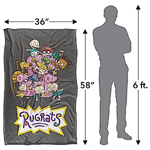 Rugrats Blanket, 36"x58" Rugrats Chair Silky Touch Super Soft Throw Blanket