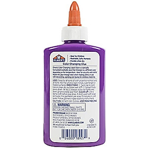 Elmer's Color Changing Liquid Glue | Makes Slime That Changes Color As You Play, Pink to Purple, 5 oz.
