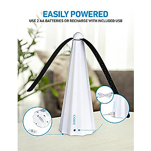 COBY Fly Repellent Fan, Outdoor & Indoor Fly Fan, Eco-Friendly Portable Fly Catcher with Soft-Touch Blades