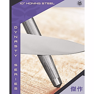 KESSAKU Annihilator Meat Cleaver - 9 inch - Dynasty Series - Stand and Sheath - Razor Sharp Massive Heavy Duty Butcher Knife - 3lbs - 6mm Thickness - German High Carbon Steel - G10 Garolite Handle