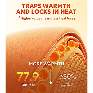 DAVID ARCHY Men's Soft Plush Fleece Robe Full Length Hooded Long Bathrobe for Men with Hood (L, Red- Shu Velveteen)