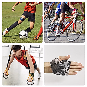 GooGou Self Adherent Bandages Camouflage Cohesive Tape Camo Elastic Sports Tape for Sports Hunting Gear and Finger Wrist Ankle 8PCS 2 in X 14.7 ft (Wetland Camouflage)