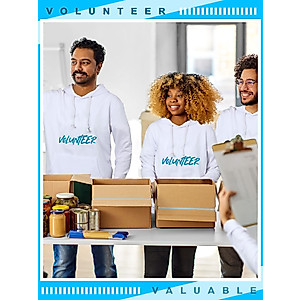 Hercicy 6 Pcs Thermal Transfer Hoodies Blank Hoodies for Printing White Thermal Transfer Sweatshirts Polyester Hooded Cloth Bulk Hoody for Men Women Unisex Include Size XS to Size 2XL