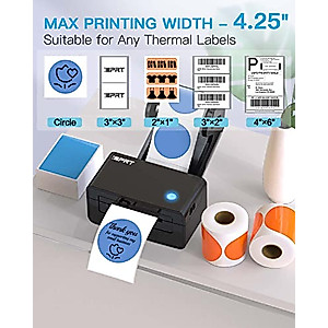 Thermal Label Printer - iDPRT SP410 Thermal Shipping Label Printer, 4x6 Label Printer, Thermal Label Maker, Compatible with Shopify, Ebay, UPS, USPS, FedEx, Amazon & Etsy, Support Multiple Systems