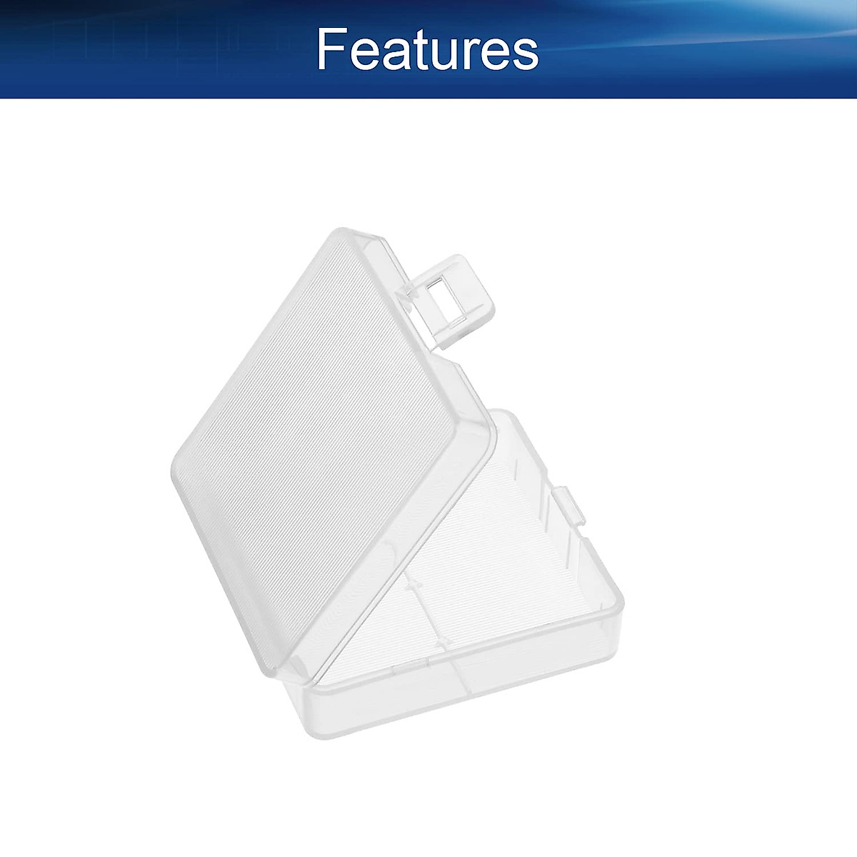 Heyiarbeit Battery Storage Case Holder Box for 2 9V Batteries, Clear Color (1 Pack)