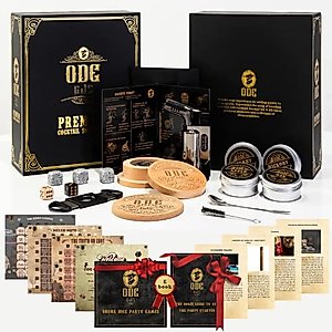 OdeGjs Premium Cocktail Smoker Kit - Includes 4 Wood Chips for Bourbon and Whiskey plus Drink Smoker Accessories Unique Gifts for Men and Women on all Occasions Including Torch No Butane