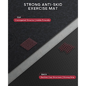 HAPBEAR Extra Large Exercise Mat-9'x6'x8mm(1/3 inch), Non-Slip, Ultra Durable, Thick Workout Mats for Home Gym Flooring Cardio, Yoga Mats for Fitness, High-Density Exercise Mat, Shoes-Friendly