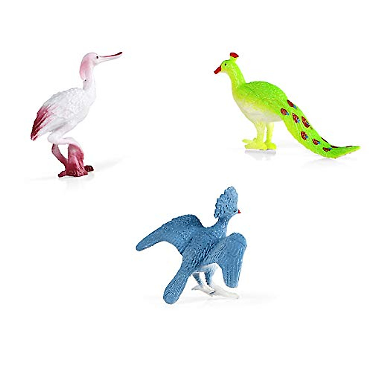 HERSMEMOR 12PCS Birds Figures Toys Playset for Kids, Birthday Christmas Easter for Girls Boys, Decorations for Cakes (Birds Toys)