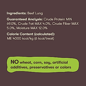 Pet 'n Shape Beef Lung Dog Treats – Made and Sourced in the USA - Training Treat, 1 Pound