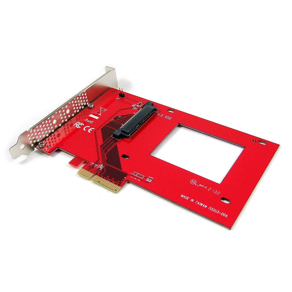 Ableconn PEXU3-132 NVMe 2.5-inch U.3 SSD PCIe 4.0 x4 SFF-TA-1001 Carrier Adapter Card - for 2.5-inch U.3 NVMe SSD - U.3 to PCIe 4.0 - PCIe Adapter for U.3 Drive