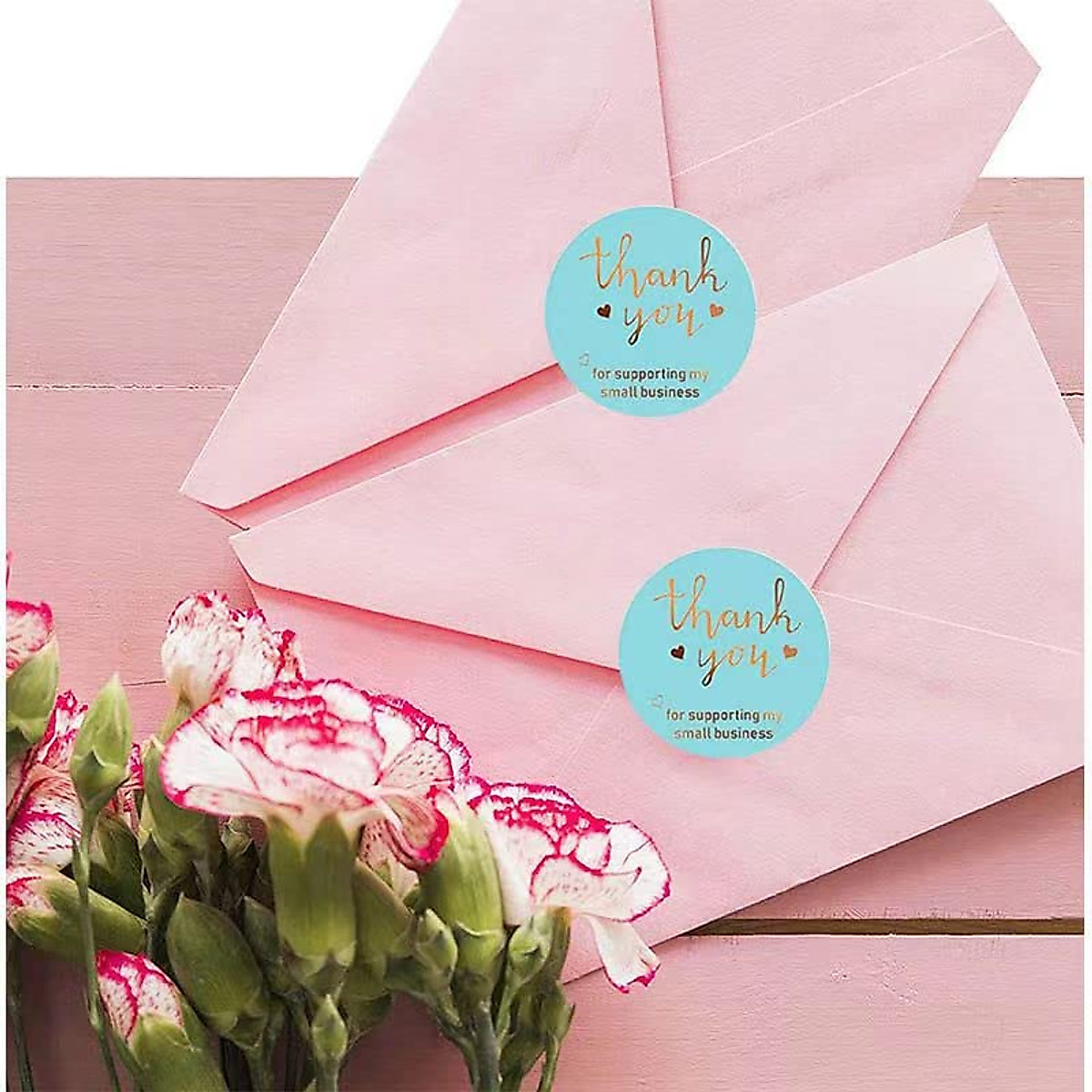 600 Pcs Thank You Stickers and Cards Set, 1.5 Inch Waterproof Thank You Stickers Small Business Supplies for Packaging Envelopes,DIY Decoration,Variety Business, Gift Bags,Retail Shop