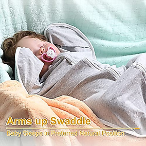 WODHOY Transition Swaddle, 2 Pack Baby Sleep Sack 3-6 Months Arms up Swaddle with Arms in/Out, 2-Way Zipper 100% Cotton 0.5 TOG Comfy Transitional Swaddle Sack Baby Swaddle for Boy Girl (Medium)