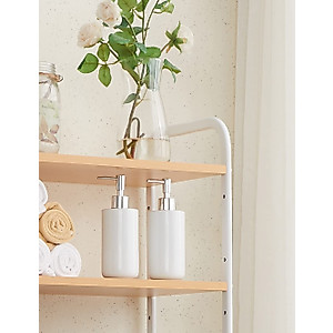 ZXXHNNAIH 3-Tier Toilet Shelf, Easy to Assemble Floor-to-Ceiling Top Storage Corner Commode Rack, Multifunctional Toilet Rack