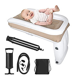 CIONIC Inflatable Airplane Bed for Kids, Baby Travel Bed on Plane, Infant Blow Up Air Mattress, Toddler Sleep Bed Fits Air Plane Economy Seats, Car Seat and Train Seat
