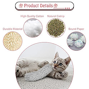 BOWINR 3 Pack Cat Toys Cat Pillows, Catnip Toys for Cats, Soft Durable Crinkle Sound Catnip Toys for Indoor Cats, Promotes Kitten Exercise