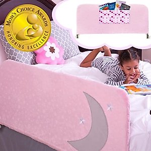 Beautiful Bed Rail for Toddlers (Mom's Choice Award Winner) - with Decorative Cover and Inside Pocket - Toddler Bed Rail Guard for Children Kids, Fits Twin, Full, Queen and King - Standard 43" Pink