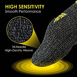 MGC ClawSocks Carbon +Silver, Mobile Phone Gaming Finger Sleeves, Gamer Thumb Protector Stabilizer Compression Support, PUBG Game Hand Controller Gloves Cover Wrap, Durable Fiber Breathable Sweatproof