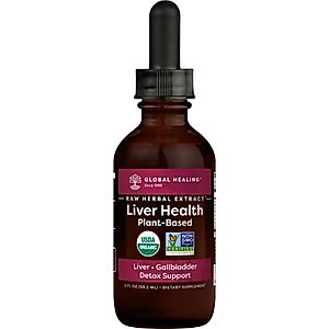 Global Healing Liver Health - Natural Vegan Liquid Drops Supplement Supports Liver and Gallbladder Detox & Function - Raw Herbal Extract for Best Absorption and Clean Cleanse - 2 Fl Oz Tincture