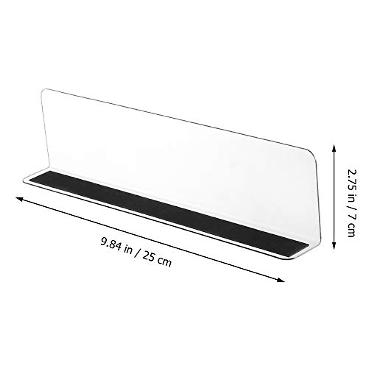 Shelf Dividers for Closet Organization 5pcs Clear Plastic Shelf Separators with Magnet Strip - Shelf Dividers Organizers for Closets Supermarket Home Office - 9.8x2.8 Inch