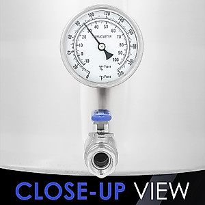 CONCORD Stainless Steel Home Brew Kettle Stock Pot (Weldless Fittings) (20 QT/ 5 Gal)