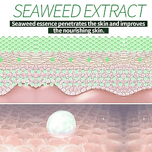 YiJiaBa Seaweed Under Eye Masks, Moisturizing, Nourishing, Improving Dark Circles, Whitening, Wrinkles, Provides Protein, Vitamins, Collagen, Hyaluronic Acid, 30 Pairs