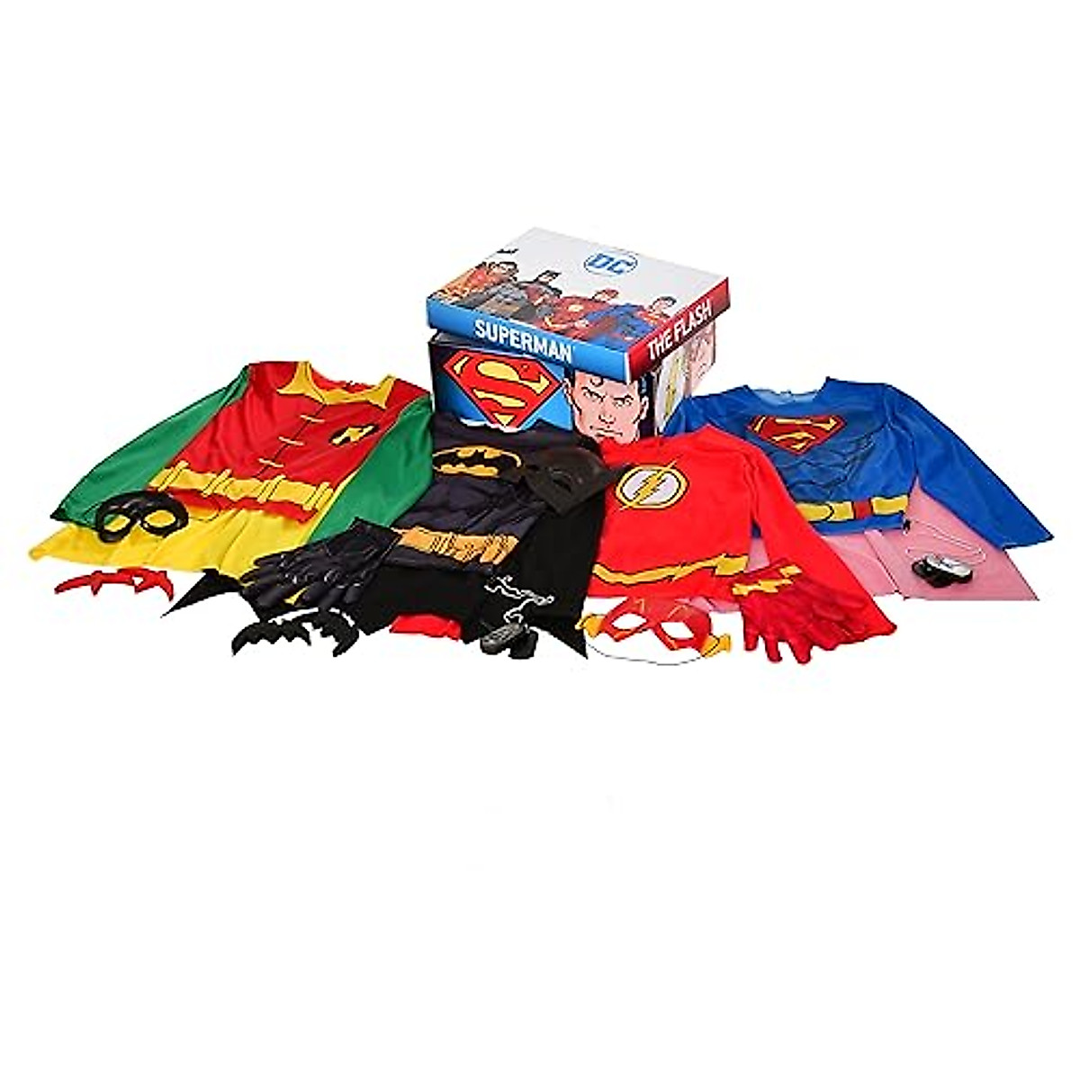 Rubies Child's DC Comics Dress up Trunk with Superman, The Flash, Batman and Robin