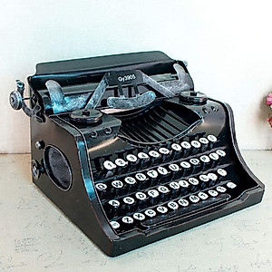 Vintage Classic Manual Typewriter Model, Decoration Antique Typewriter, Unable to Type Words, Shoot Movie Props, for Home/Office/Study Room Desk, 24 * 18 * 12cm