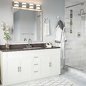 Design House 559260 Savannah Towel and Robe Hook, Polished Chrome and White