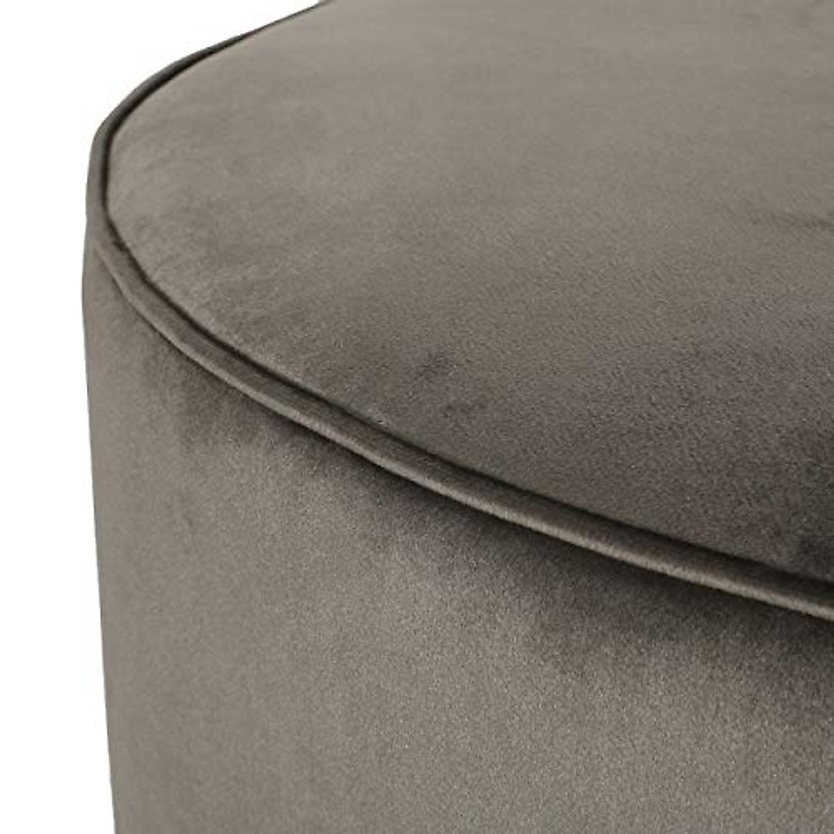 Christopher Knight Home Croton Ottoman, Gray, Shiny Brass