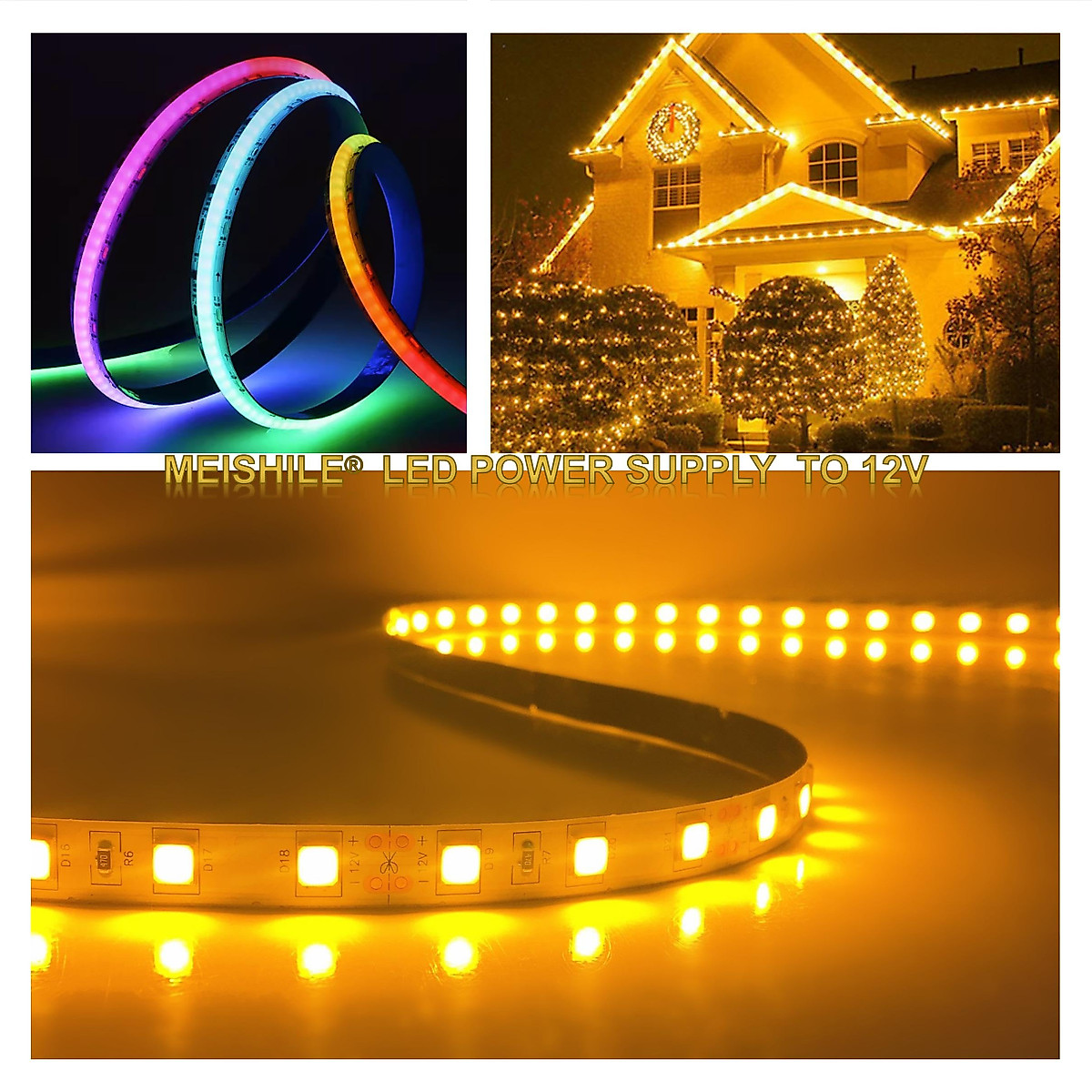 MEISHILE 12V 50A 600W DC Switching Power Supply Adapter PSU AC to DC Industrial Transformer Converter for LED Drive Light Lamp Meter 3D Printer Semiconductor Pump Motor Drive 220V 110V to 12Volt