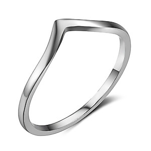 925 Sterling Silver Simple Style Band Ring, Size 6 7 8 (8)